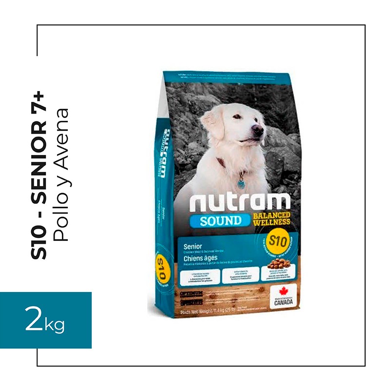 Nutram S10 - Senior 7+ - Pollo y Avena
